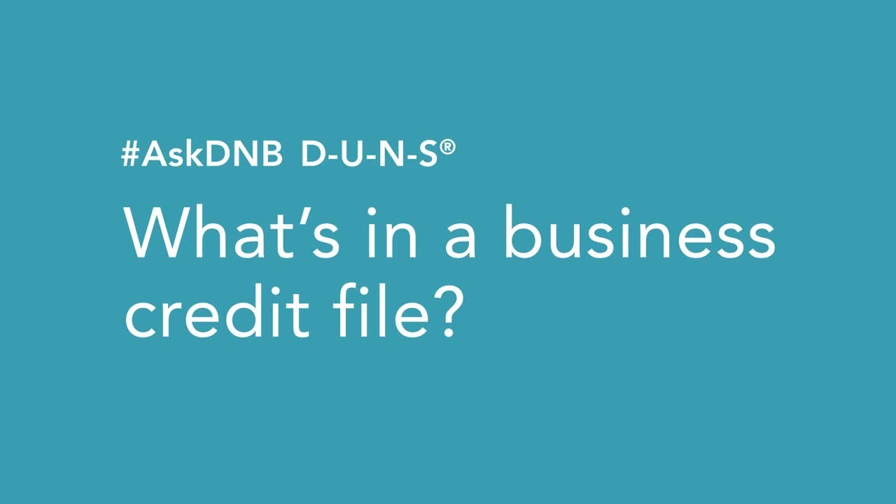 #AskDnB: What’s in a Business Credit File? - YouTube