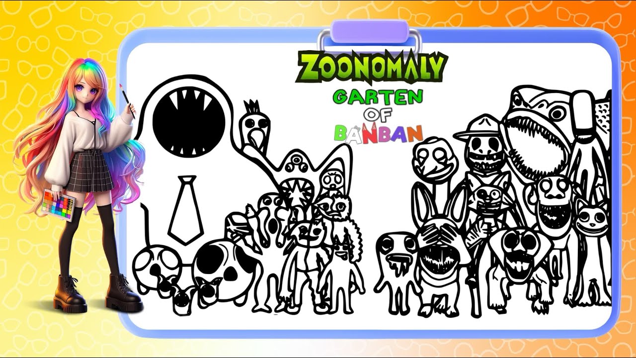 ZOONOMALY 2 vs GARTEN OF BANBAN 7 New Coloring Pages / How to draw ...