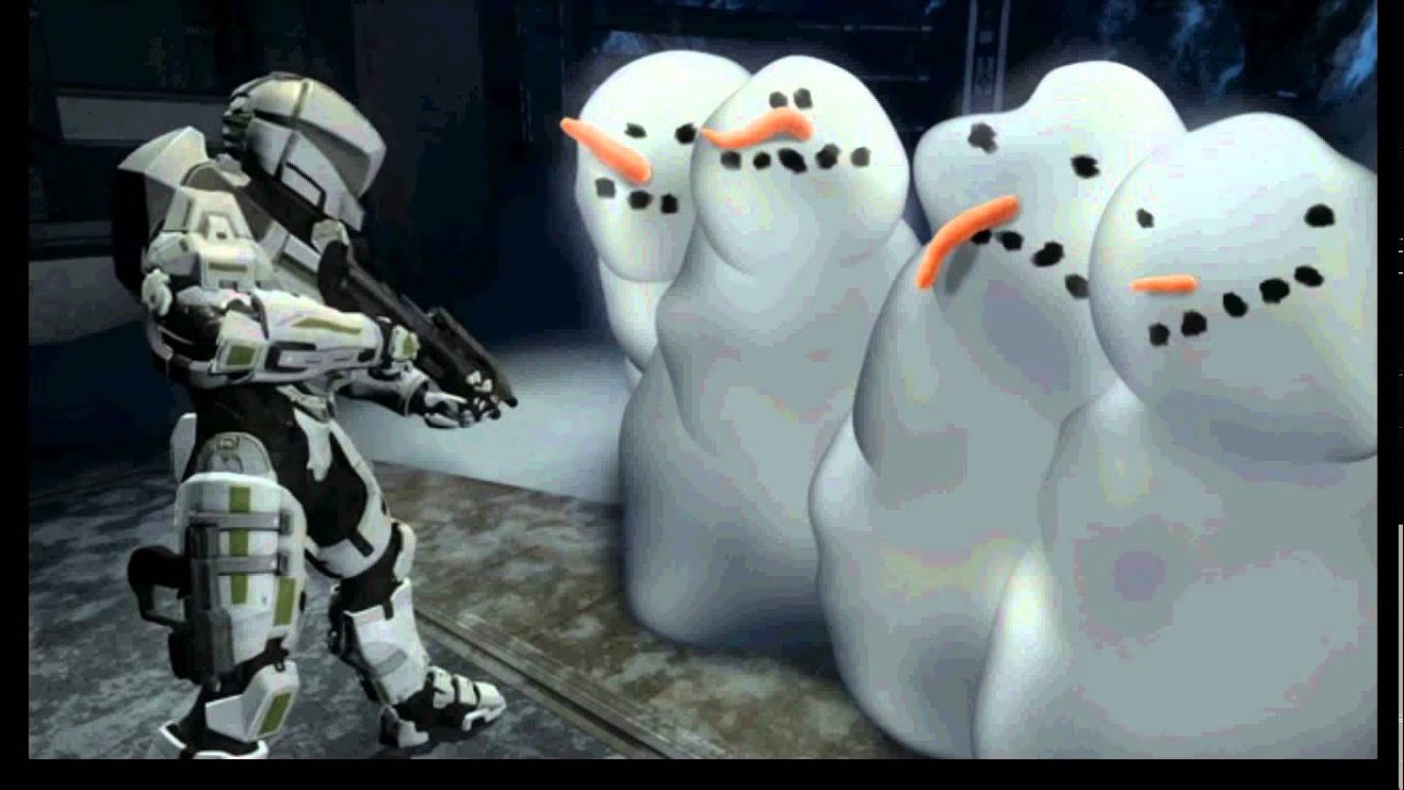 Red vs blue hiding in snowman - YouTube
