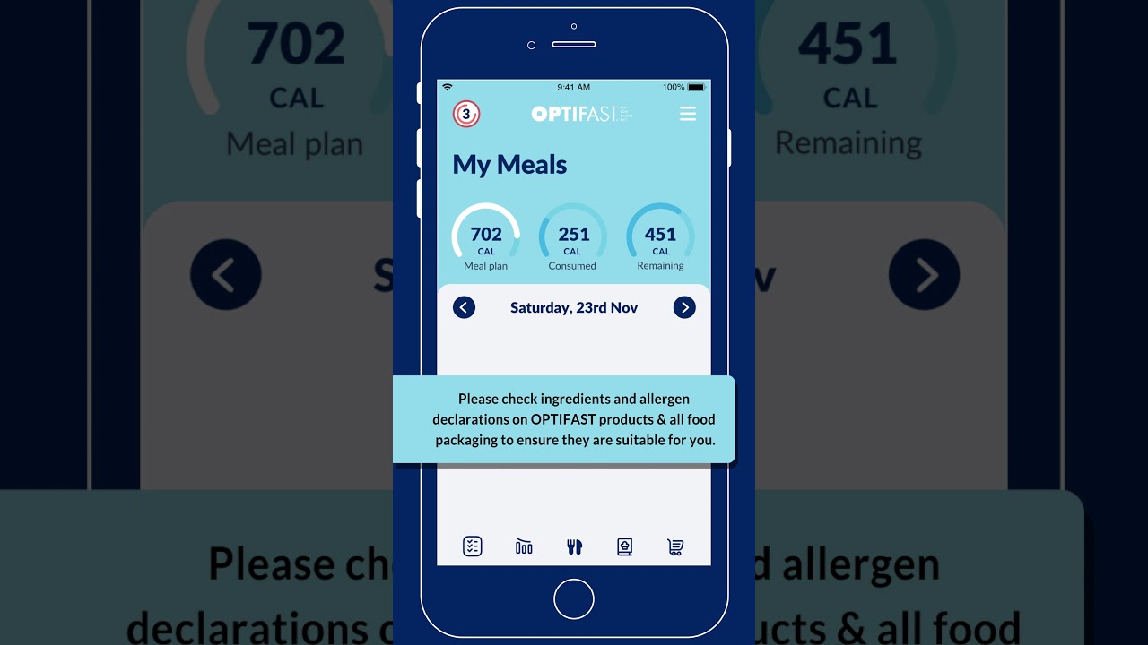 My Optifast App | Part 3: My Meals - YouTube