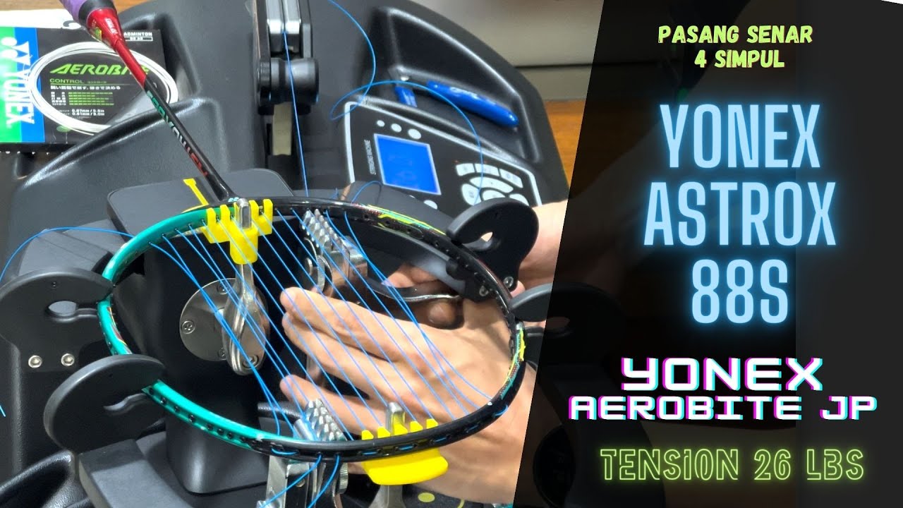 YONEX Astrox 88S & YONEX Aerobite JP blue white V26 H27 - YouTube