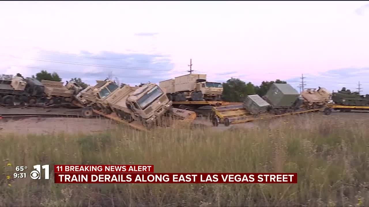 WATCH: Train carrying military equipment derails in the Colorado ...