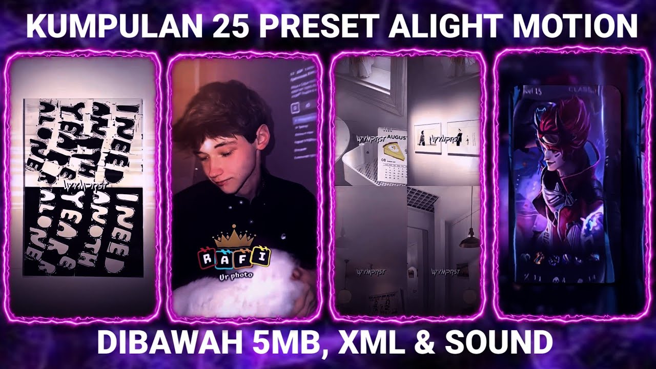 KUMPULAN 25 PRESET BASE ALIGHT MOTION TERBARU 2025 DIBAWAH 5MB - YouTube