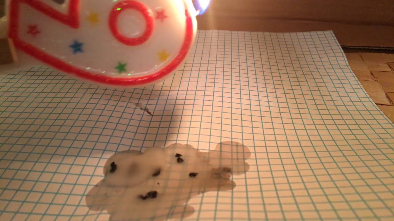 Melt Number 9 Birthday Candle - YouTube
