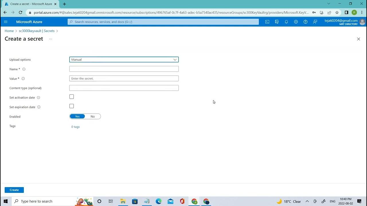 What are secrets ??||How to Create a secret in azure ||Azure tutorial ...