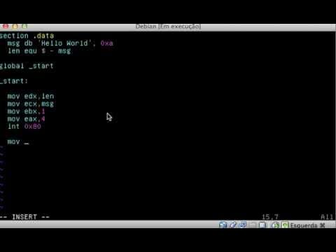 Hello World em linguagem Assembly passo a passo (Linux x86) - YouTube