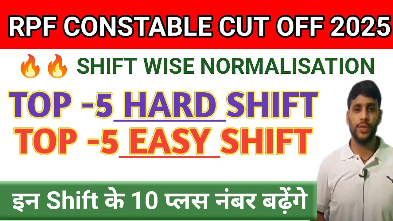 RPF CONSTABLE Shift Wise देखो नंबर घटगे या बढ़ेंगे | Hard Shift Vs Easy ...