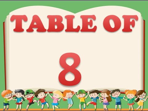 8 table | Multiplication of 8 | Maths Table | Maths Multiplications | 8 ...