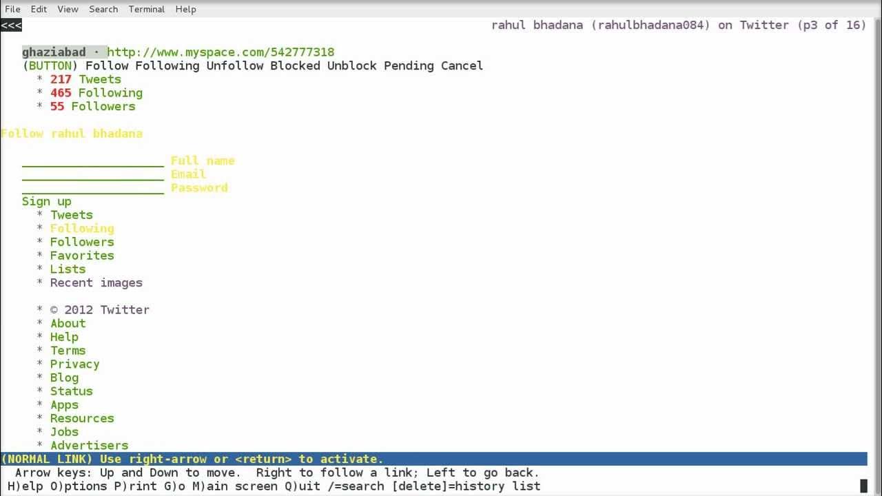 how to browse internet on Linux terminal using text based browser lynx - YouTube