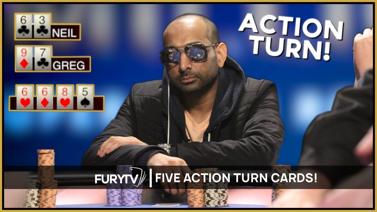 5 of the Craziest Poker ACTION Turn Cards! - YouTube