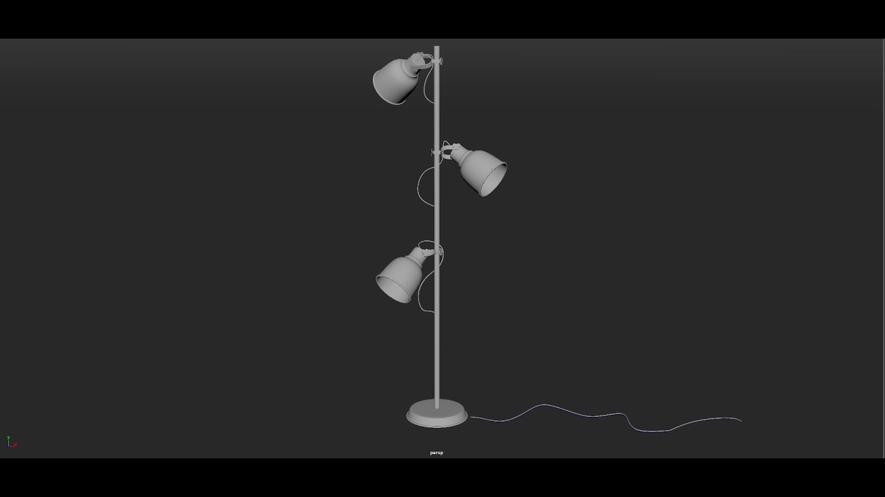 Maya Tutorial, modeling for beginners "floor lamp" - YouTube