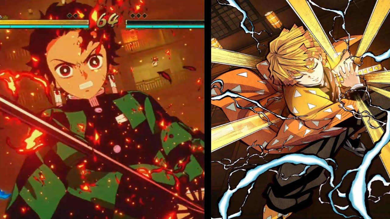 Tanjiro Kamado Vs Zenitsu Agatsuma | Demon Slayer The Hinokami ...