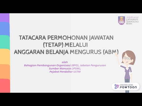 SIRI 1 | MODUL : TATACARA PERMOHONAN JAWATAN BAHARU DI UiTM