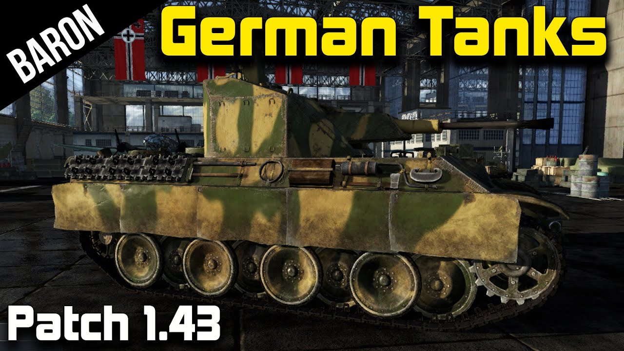 War Thunder 1.43 New German Tanks and AAA (Coelian, Kugelblitz, Ostwind ...