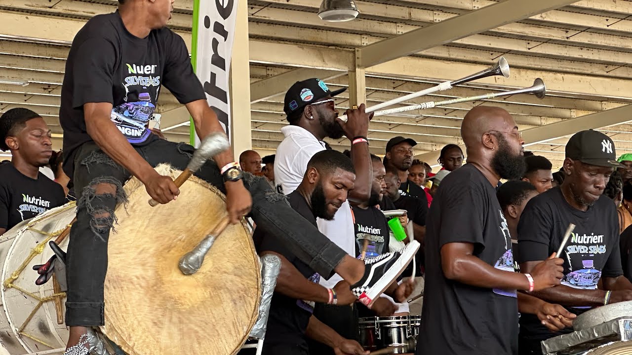 Point Fortin Iron Giants Rhythm Section in the North Stand for Panorama ...