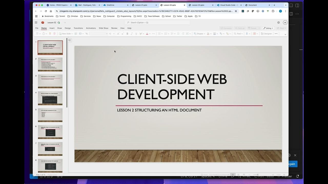 Client Side Web Development Week 1 - YouTube