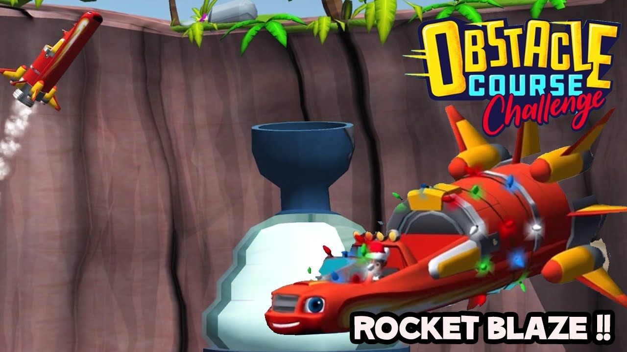 Blaze Obstacle Course - Rocket Blaze vs Crusher Machine - YouTube