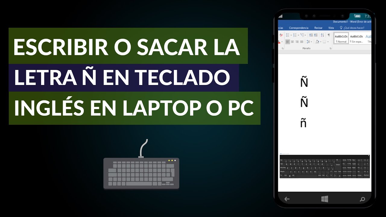 Cómo Escribir o Sacar la Letra ñ en el Teclado Ingles de una Laptop o ...