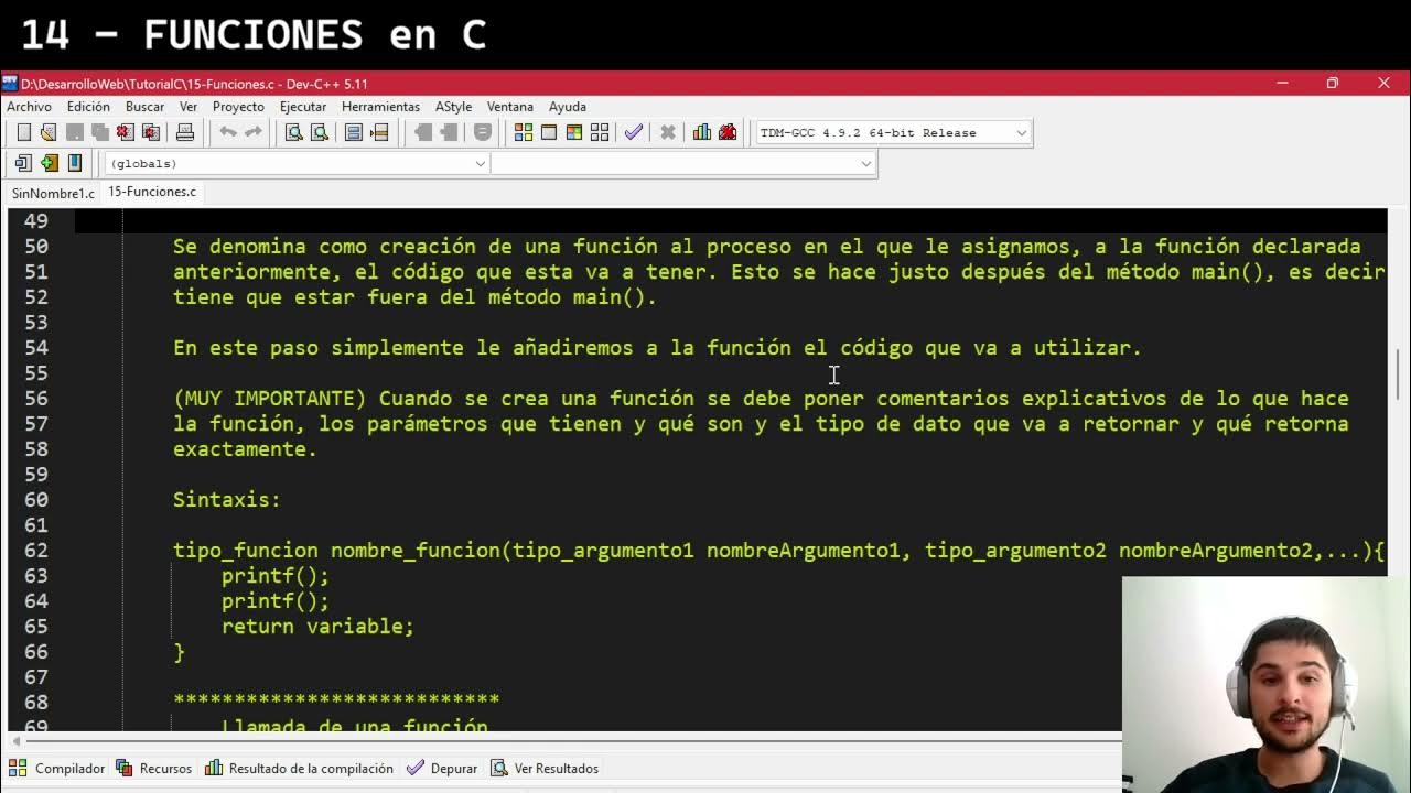 👷 14 - ¡FUNCIONES en C! | ©️ Tutorial Programación en C ©️ - YouTube