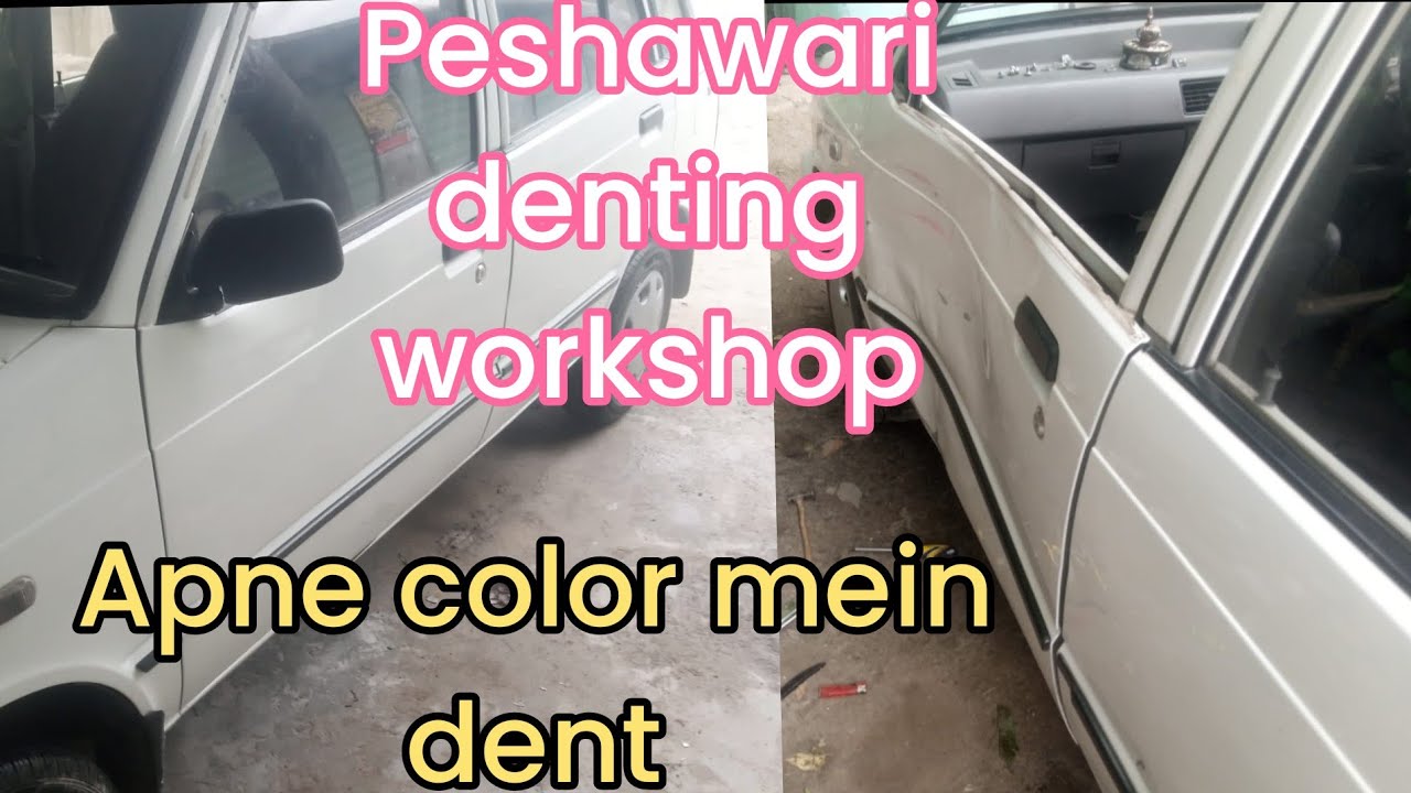 Suzuki mehran denting workshop. denting car project Khan - YouTube