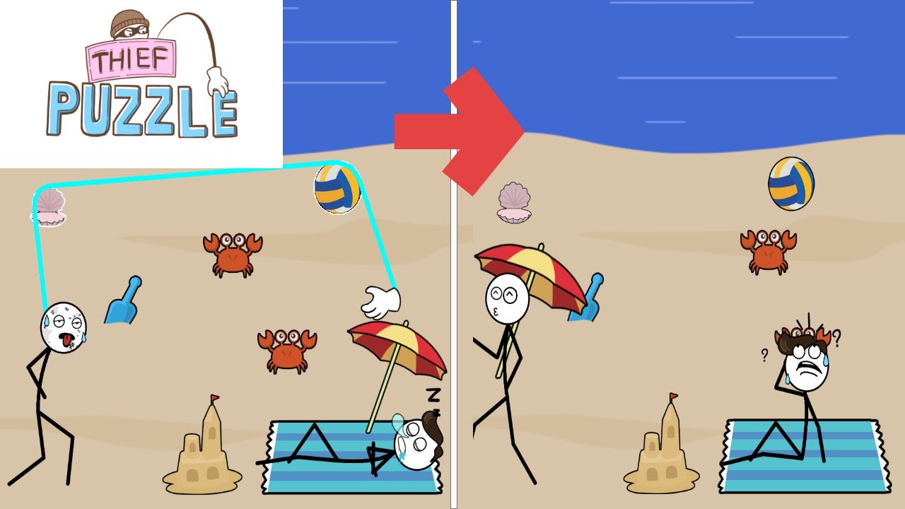 Thief Puzzle-levels1-50 gameplay walkthrough - Funny Stickman Puzzle ...