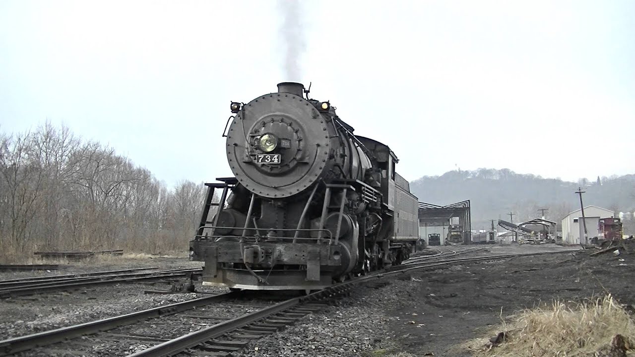 WMSR 734 at Ridgeley,WV 12-13-15 - YouTube