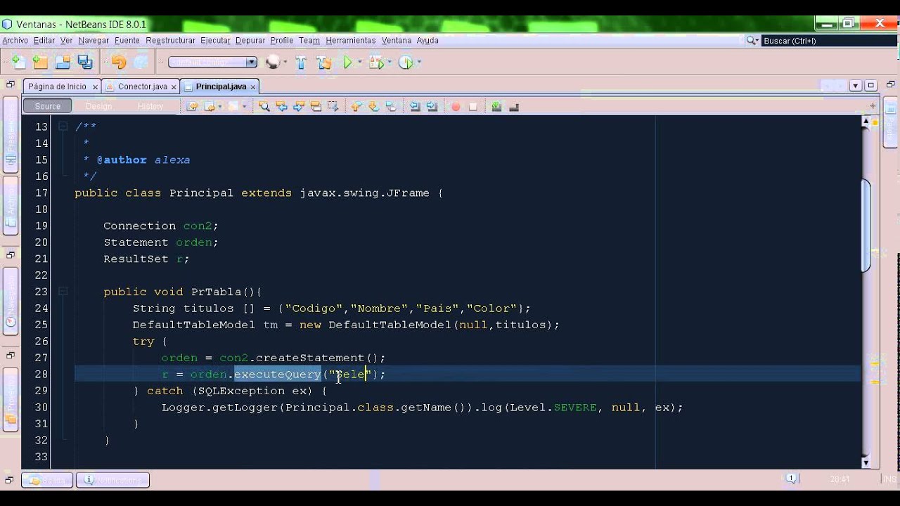 Access Java Jtable Parte3 - YouTube