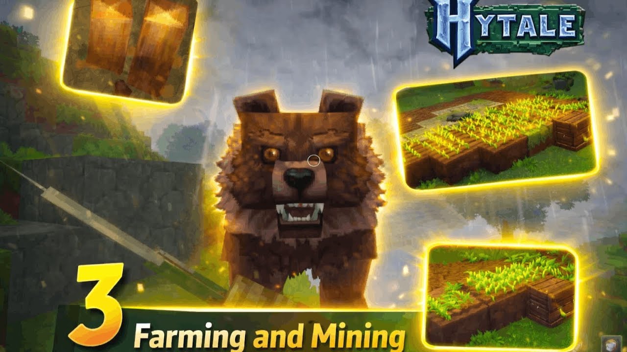 Day 3 in Hytale 🌿 Farming, Mining & Danger - YouTube