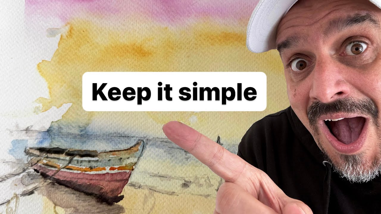 Sketch a Boat Scene with Watercolors - YouTube