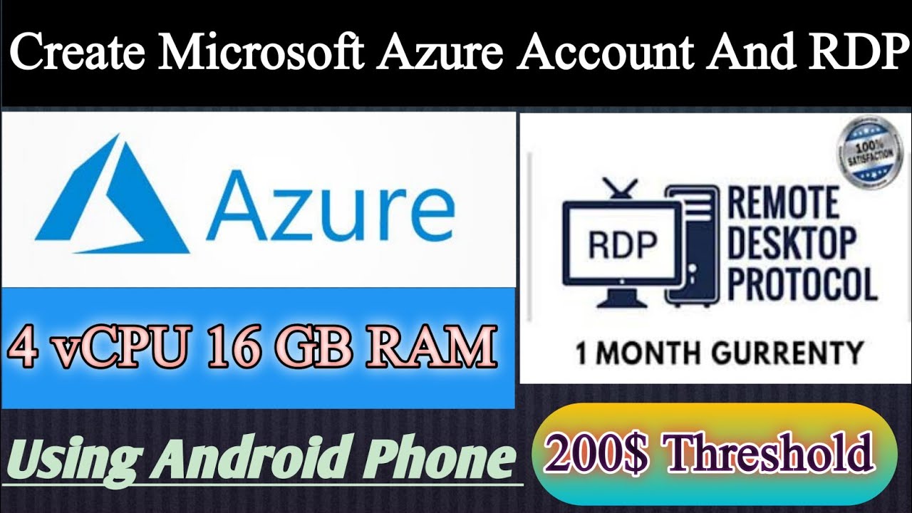 How To Create Virtual Machine In Azure | Create Microsoft Azure Account ...