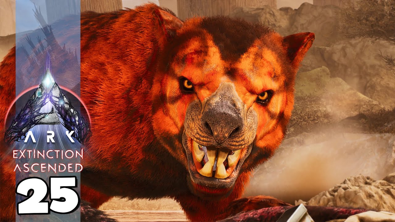 EU DOMEI UM INCRÍVEL THYLACOLEO (Leão Marsupial) !!! ARK: Extinction 25 ...