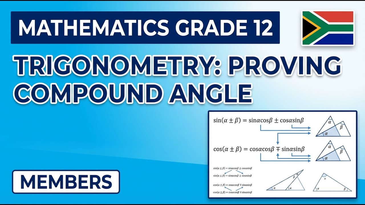 Mathematics Grade 12 Trigonometry - Proving Compound Angle (MEMBERS ...