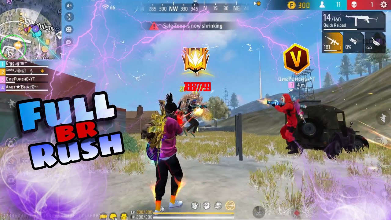 Free Fire Rush Gameplay SQUAD New High Ranked Match - Garena Free Fire ...