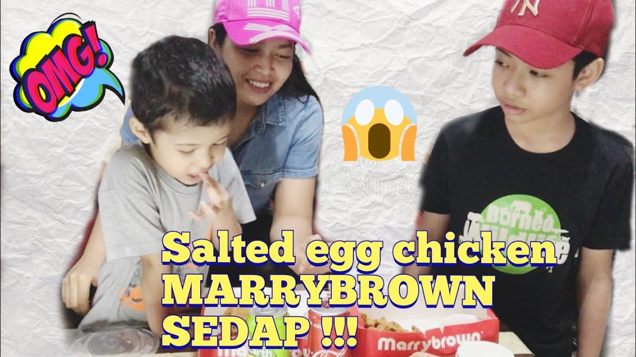 MUKBANG MARRYBROWN SALTED EGG CHICKEN || MEE KARI || CHICKEN BURGER ...