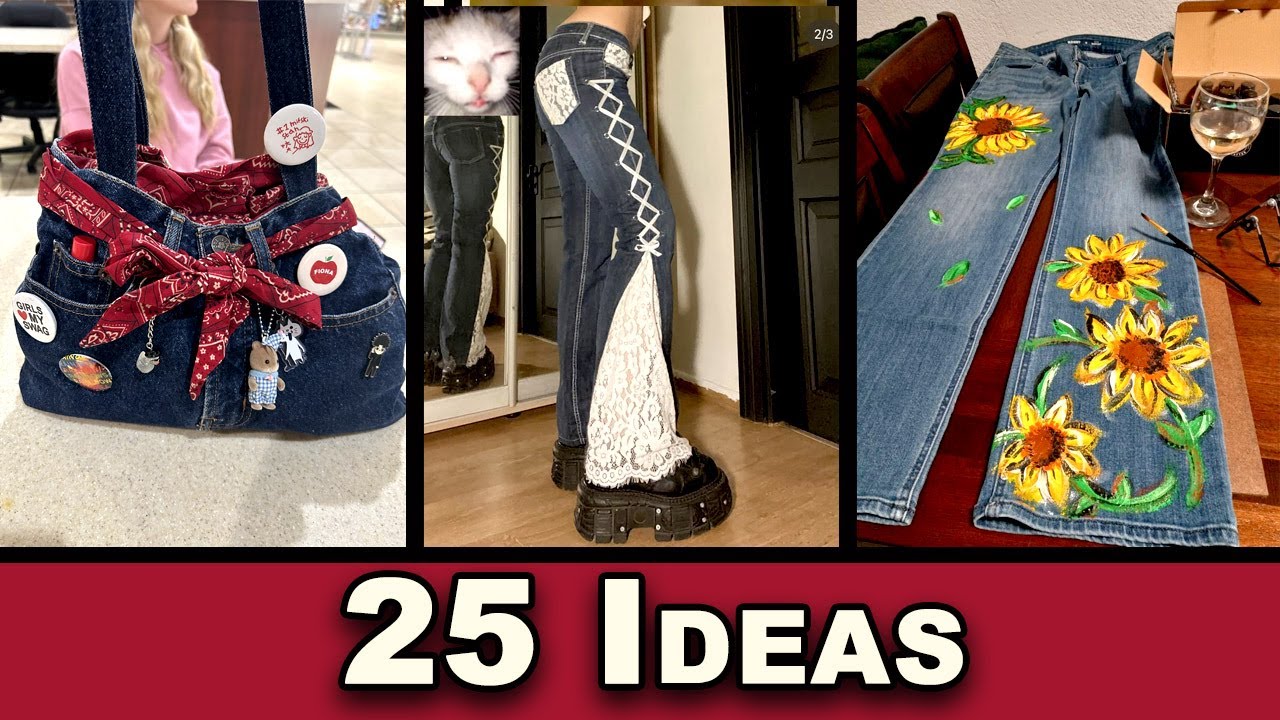 25 Genius DIY Denim Sewing Ideas – Transform Old Jeans into Creative ...