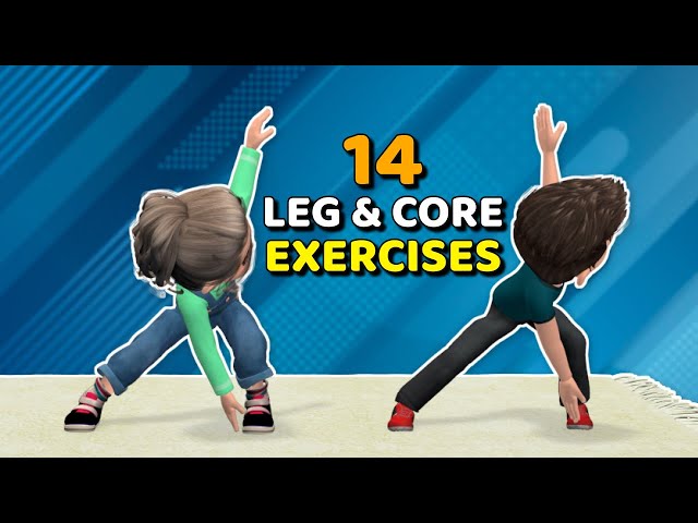 14 LEG & CORE EXERCISES FOR KIDS - ON THE FLOOR, NO JUMPING - Videos ...
