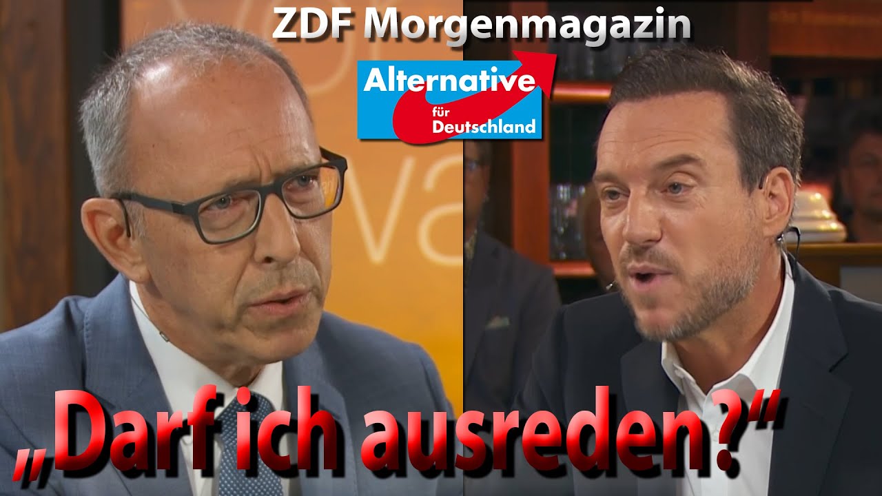 Wie der AfD-Spitzenkandidat Sachsens Jörg Urban (AfD) das ZDF mit ...