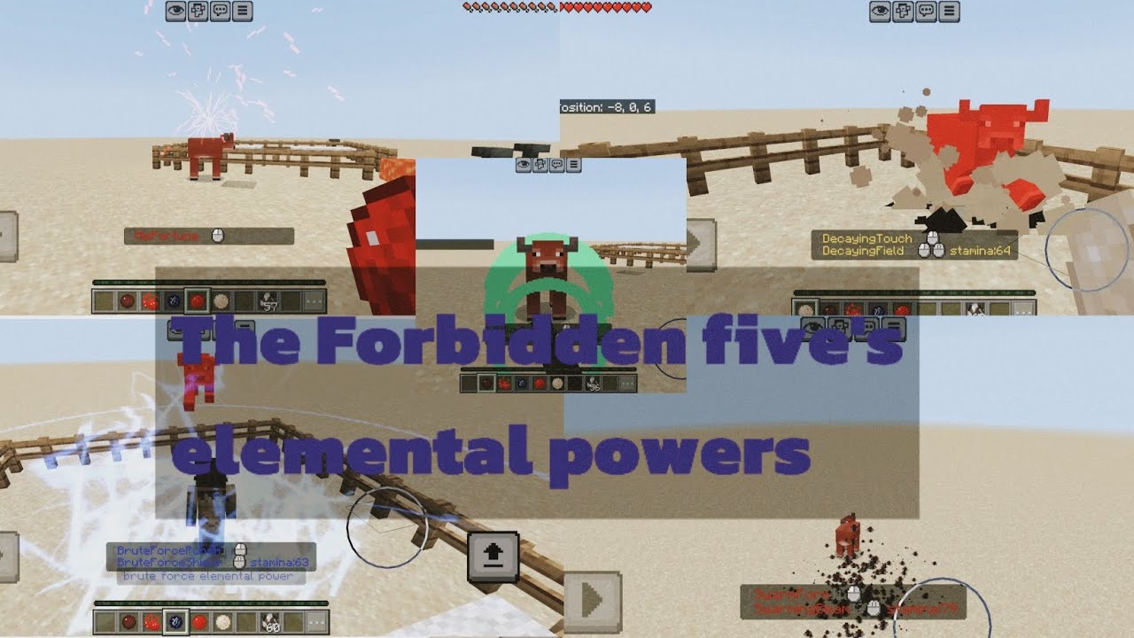 The forbidden five's elemental powers | Ninjago addon - YouTube