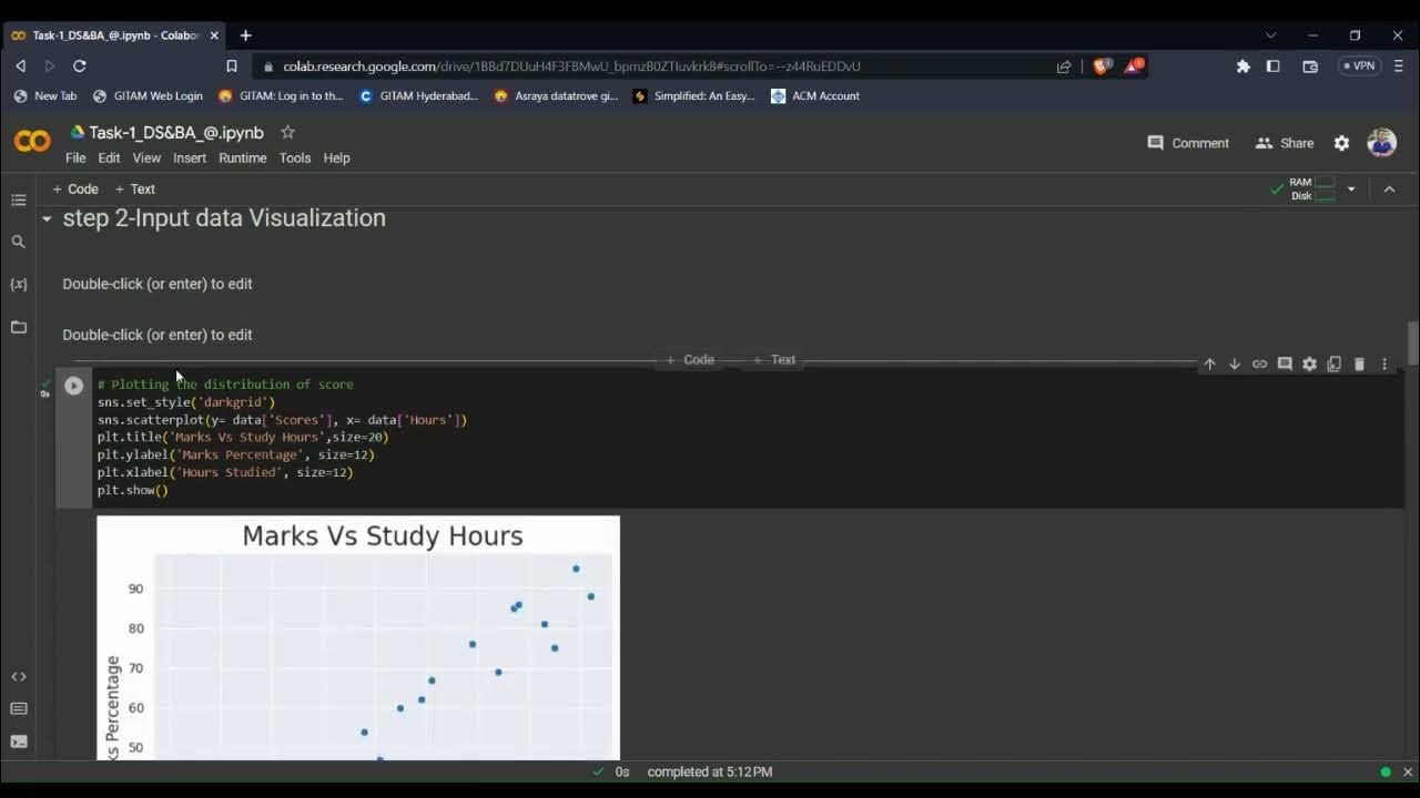 The Spark Foundation Task 1: Prediction using supervised Machine Learning - YouTube