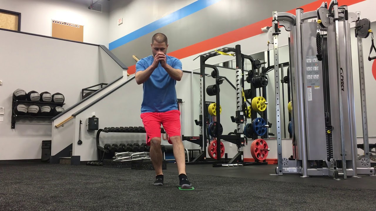 Slider 3-Way 1-Leg Squat - YouTube