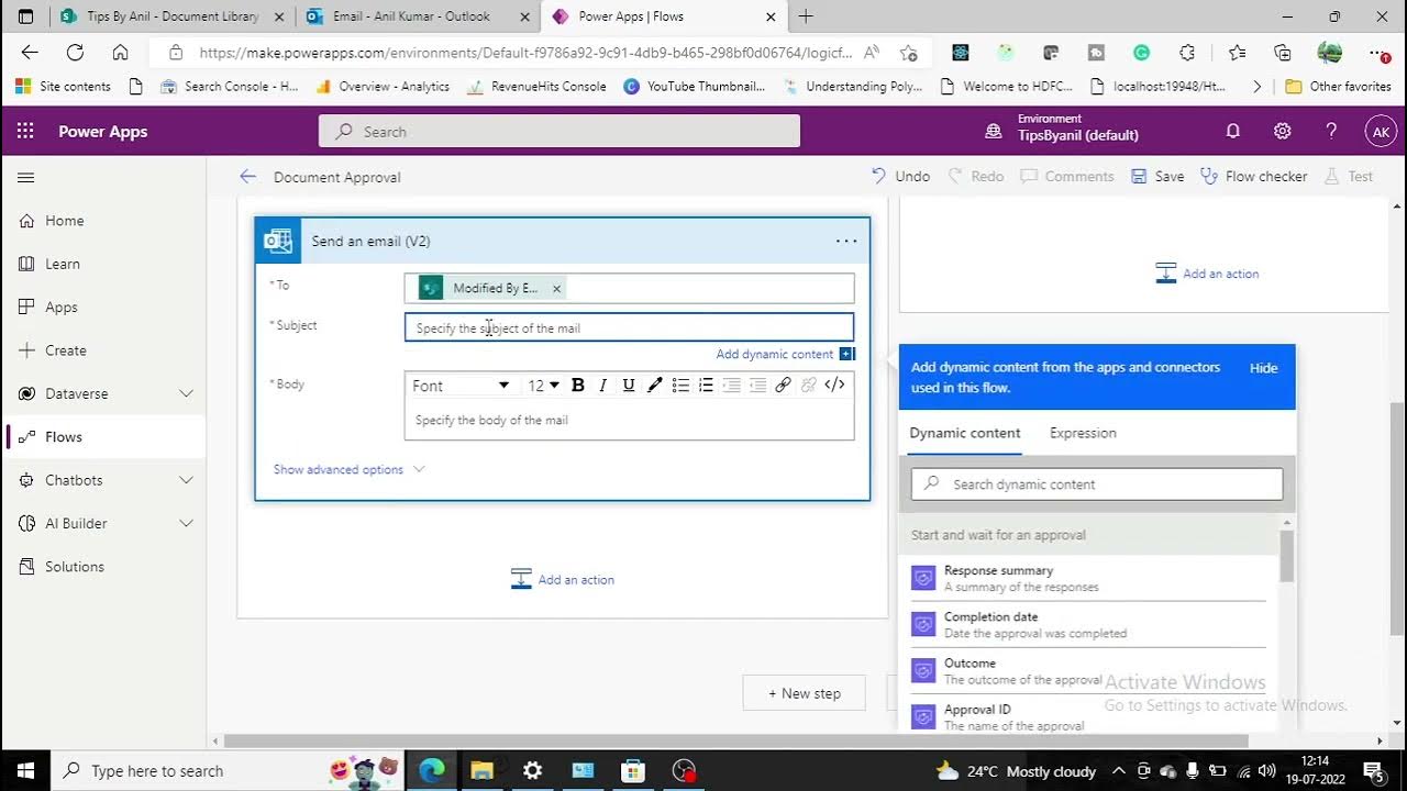 Document Approval Workflow using Microsoft Flow | MS flow Document ...