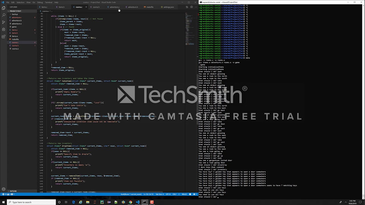 Project 2 Text adventure game - YouTube