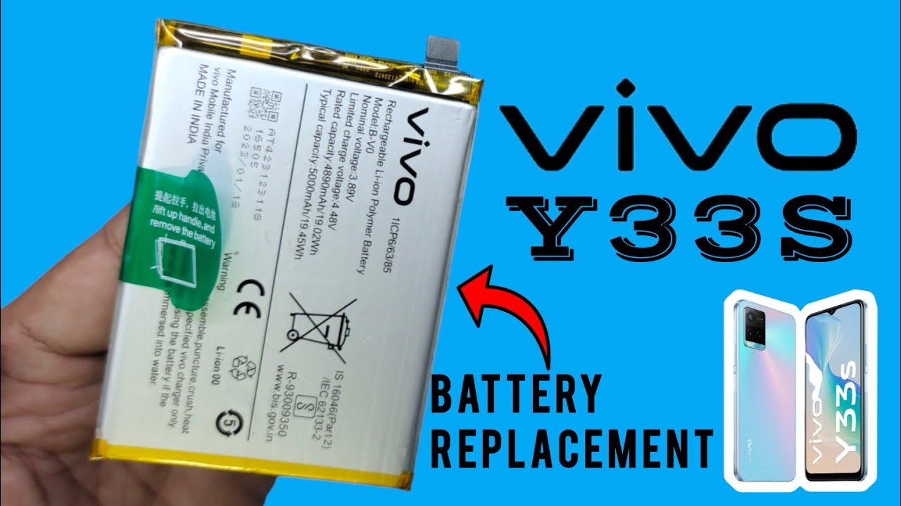 vivo y33s battery replacement | how to change vivo y33s battery #vivo # ...