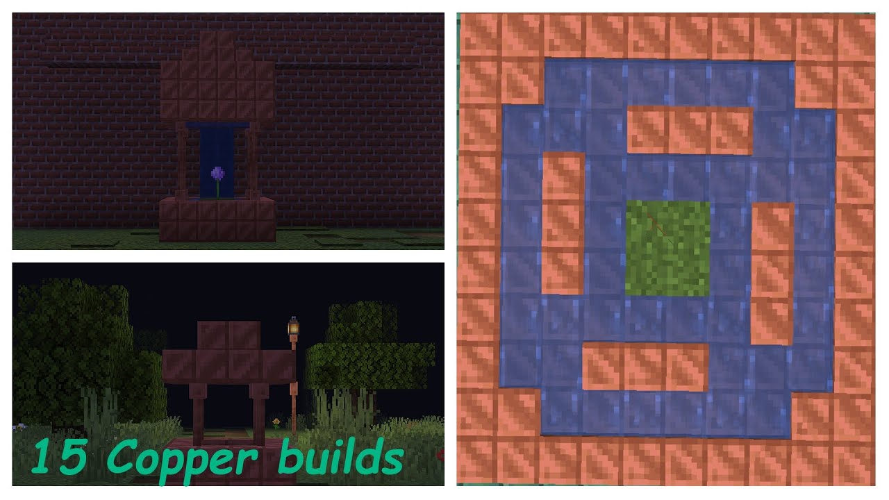 15 ideas for copper buildings in minecraft from the builder - YouTube