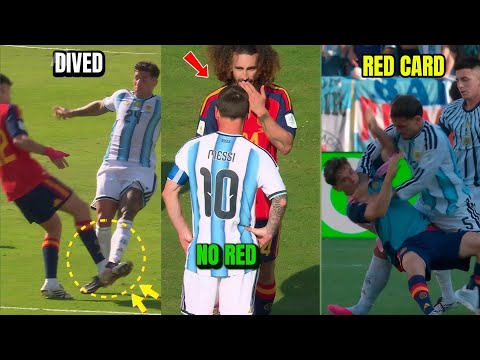 ARGENTINA ROBBED? | Enzo Fernandez Red Card Paredes Fight with Gavi & Garcia 🤬