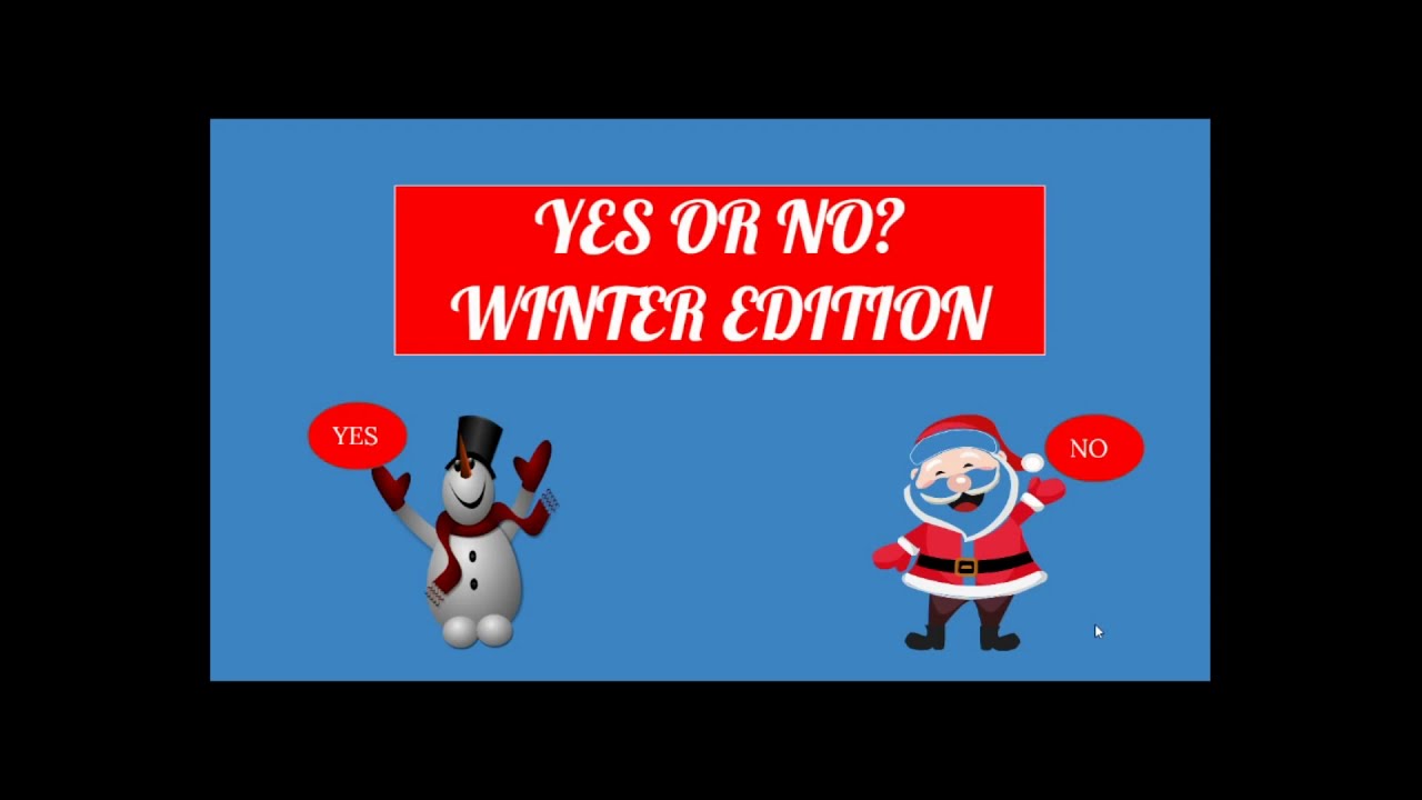 Yes or No - Winter Edition - YouTube
