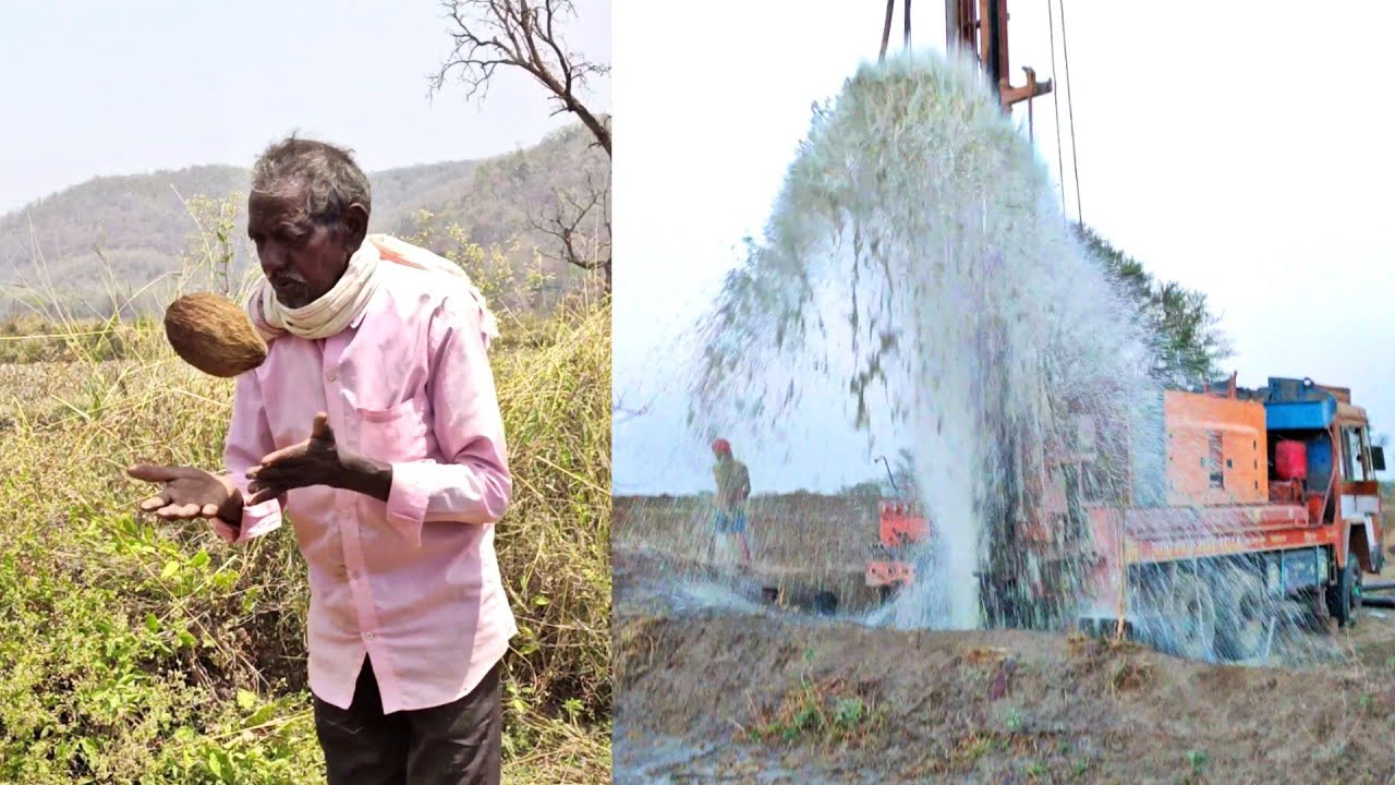 Borewell Drilling And Water Checking 10 Hp motor - boring video ...