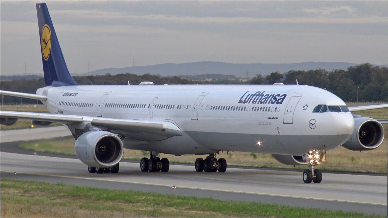 [4K] 14 AMAZING A340's | Frankfurt Airport Planespotting - YouTube