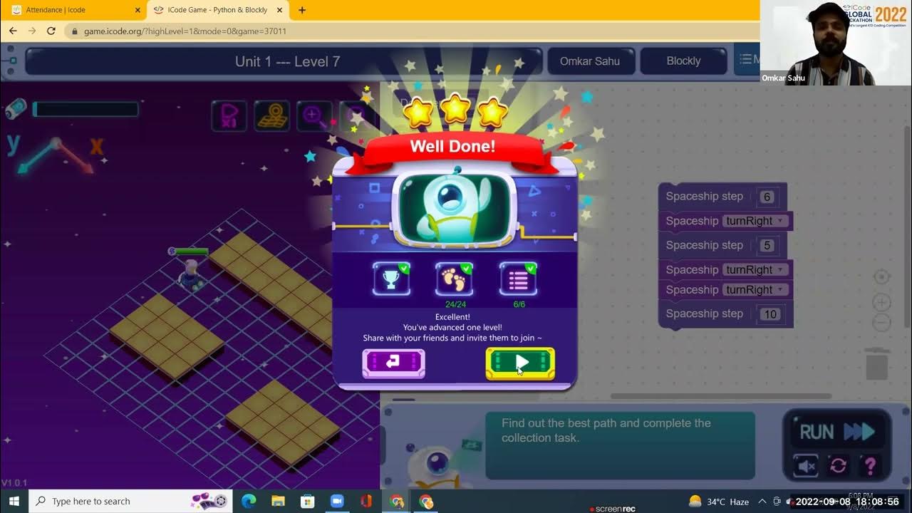 ICode Global Hackathon 2022 _Blockly Beginner - YouTube