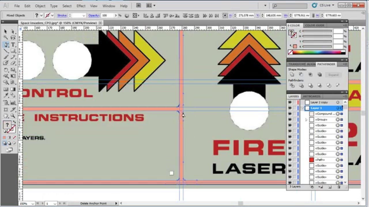 Space Invaders Controlpanel Overlay reproduction in Adobe Illustrator ...